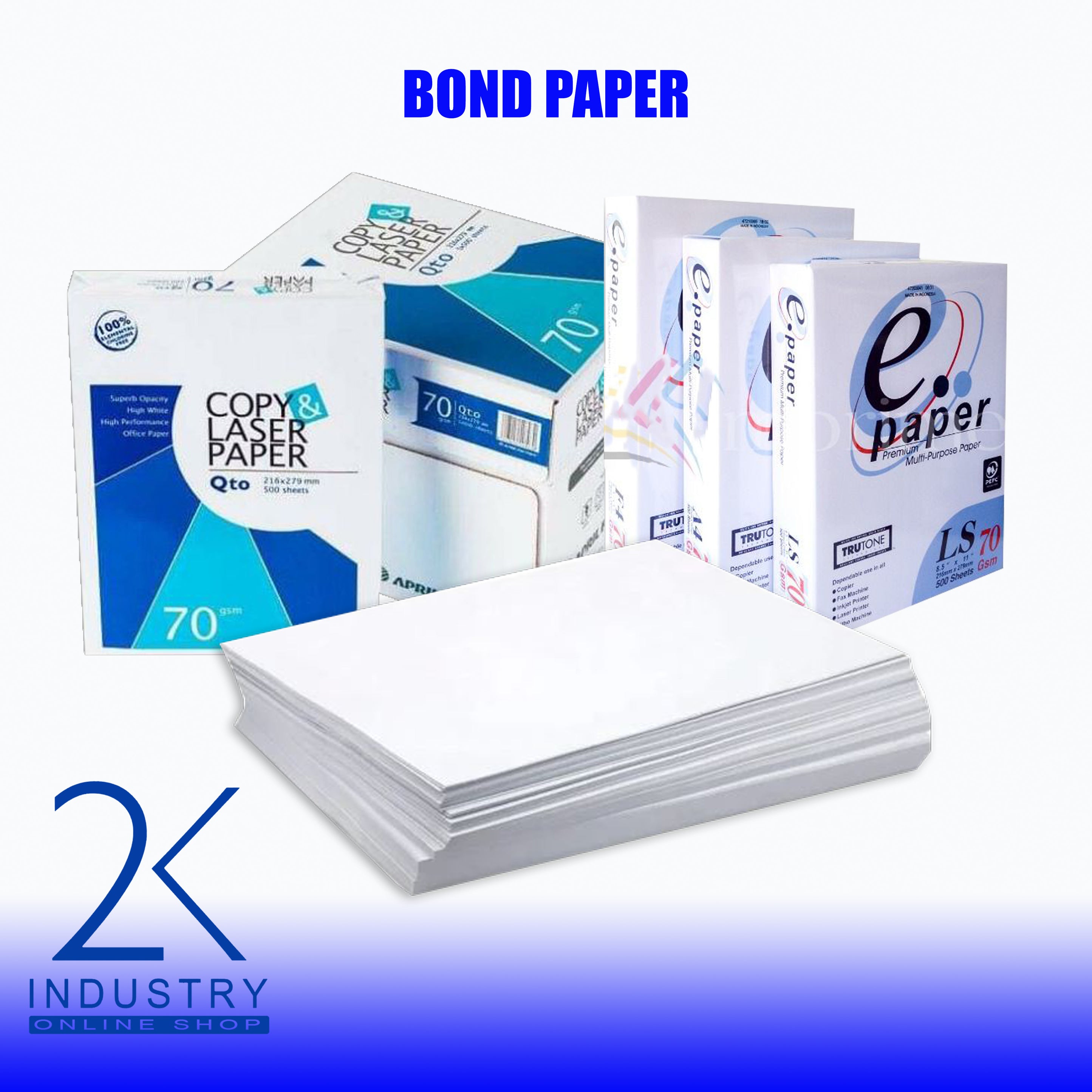 BOND PAPER | COUPON BOND | WHITE PAPER |COPY PAPER – 2K Industry Online ...